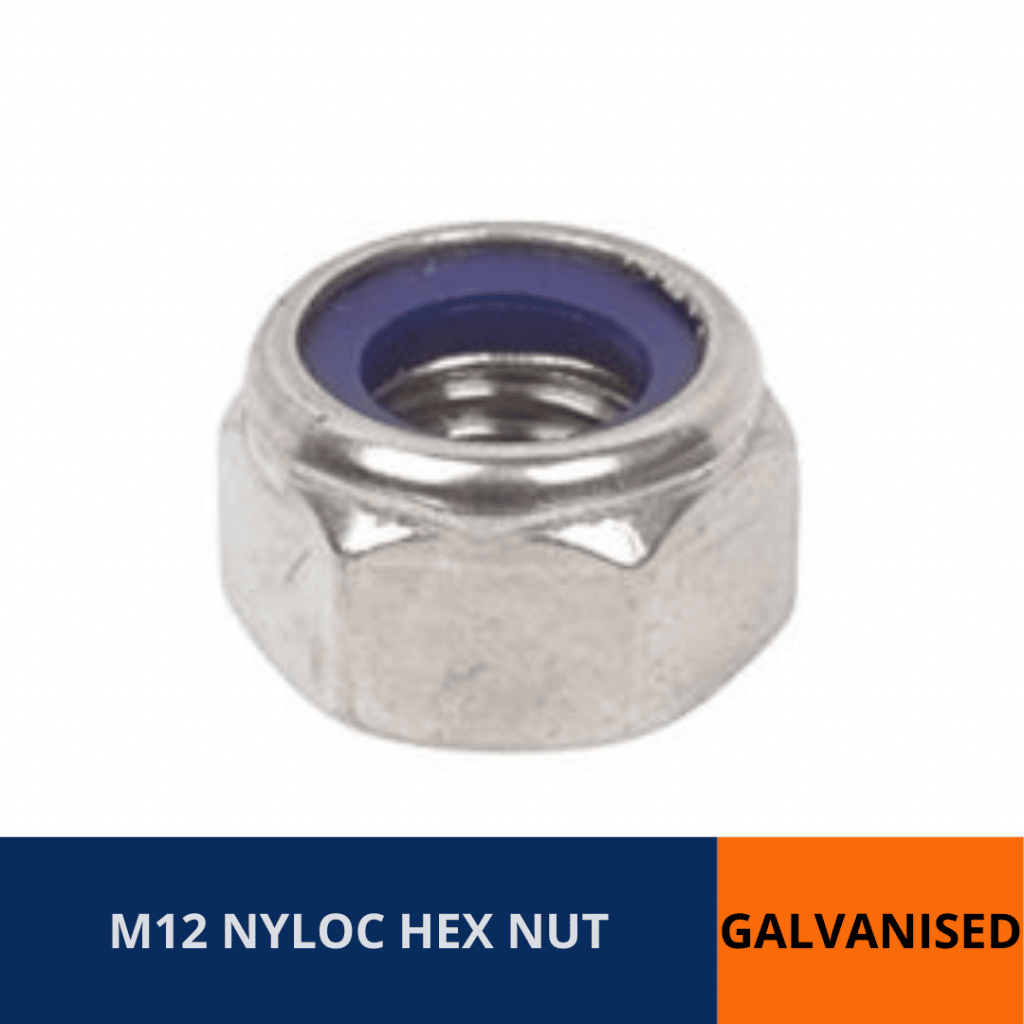 Nyloc Hex Nut Galvanised M12 - Gold Coast Bolt In | Speciality Tools ...