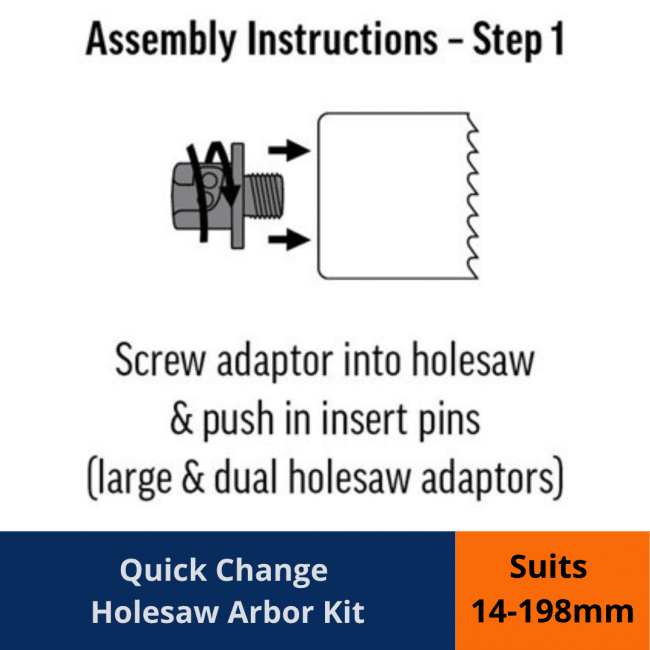 Pro Lock Quick Change Holesaw Arbor Kit - Gold Coast Bolt In ...