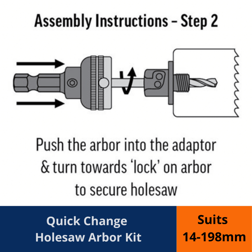 Pro Lock Quick Change Holesaw Arbor Kit - Gold Coast Bolt In ...