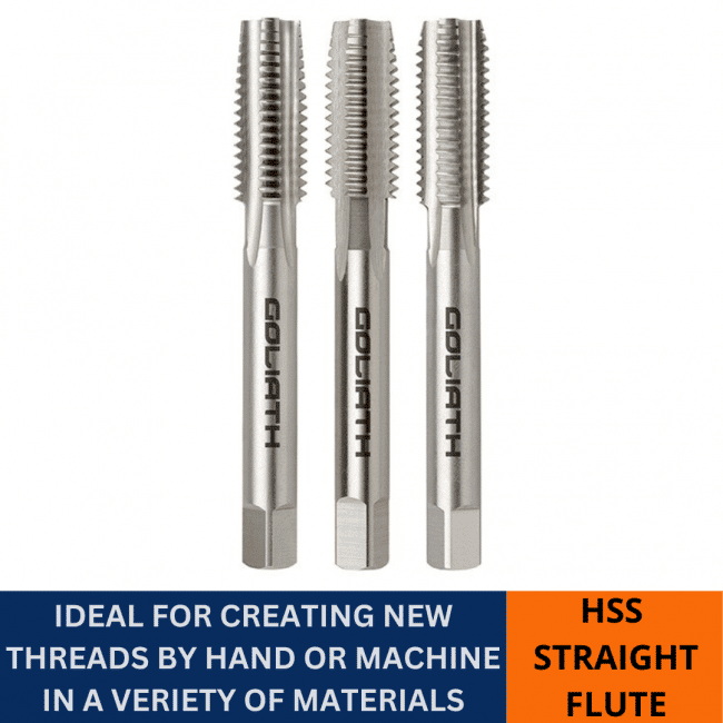 GOLIATH HSS STRAIGHT FLUTE MACHINE AND HAND TAP - Gold Coast Bolt In ...