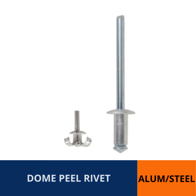 ALUM / STEEL Dome Head PEEL Rivet - Gold Coast Bolt In | Speciality ...